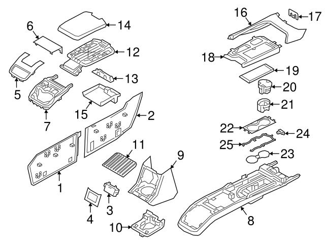 Genuine Volvo 32226286 Console Panel Bracket; Lower, Rear - Volvo ...