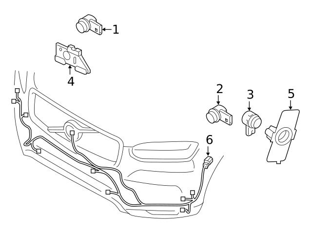 Genuine Volvo 32227036 Parking Aid Sensor Bracket; Right - Volvo