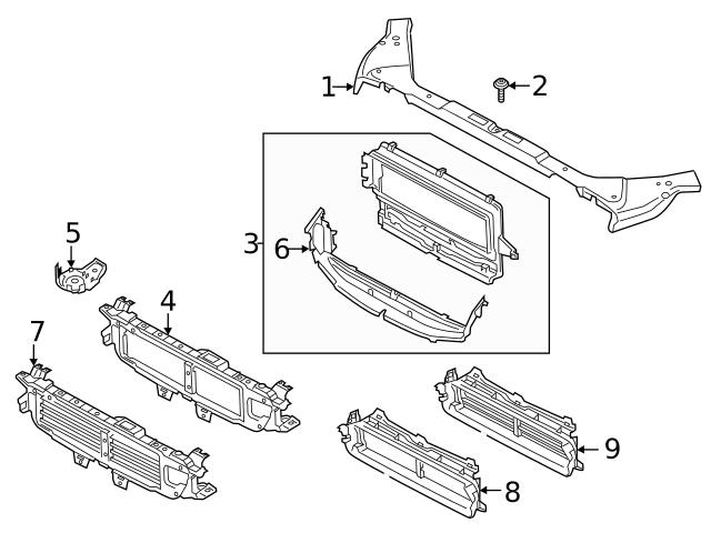Genuine Volvo 32227974 Radiator Support Air Duct Bracket - Volvo | 31455484