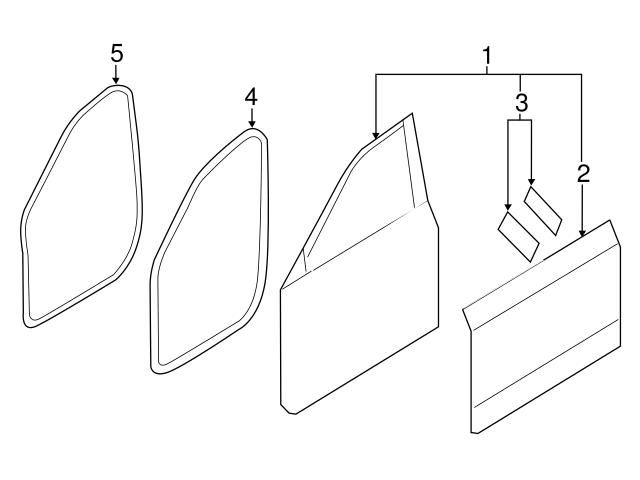 Genuine Volvo 32229247 Door Seal; Left, Right, Front Outer - Volvo ...