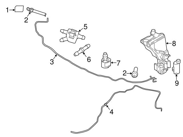 Genuine Volvo 32237286 Windshield Washer Hose Connector - Volvo | 31457447