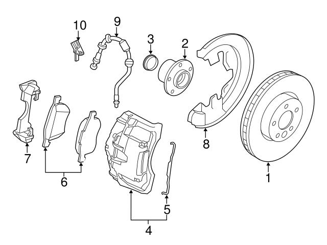 Genuine Volvo 32246092 Brake Hose/Line; Rear Right Inner - Volvo ...