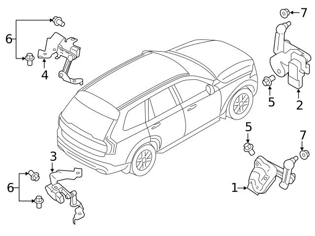 Genuine Volvo 32246990 Headlight Level Sensor; Rear Left - Volvo | 31681292