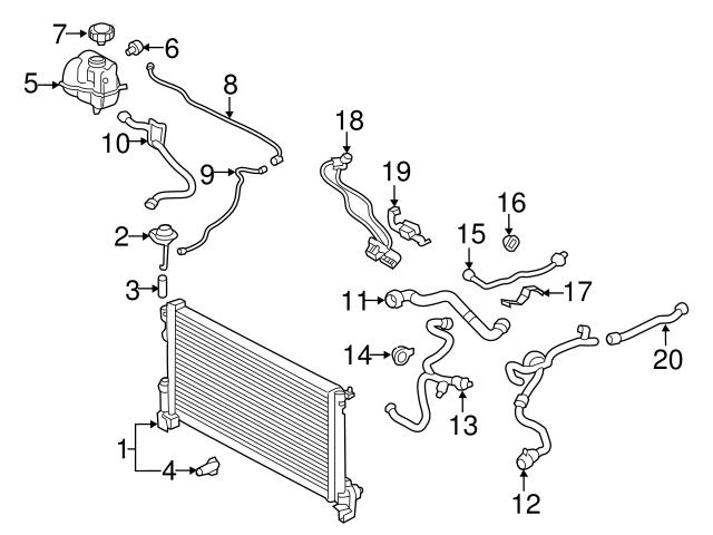 Genuine Volvo 32252211 Expansion Tank/Coolant Reservoir Hose; Upper ...