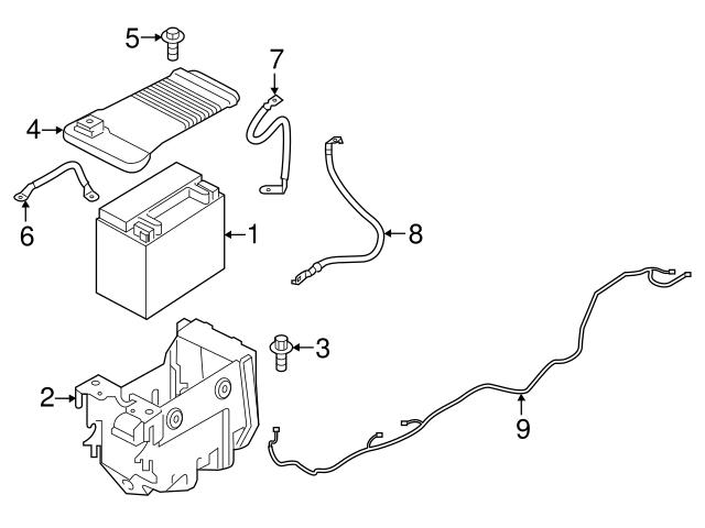 Genuine Volvo 32265471 Battery Cable; Rear - Volvo