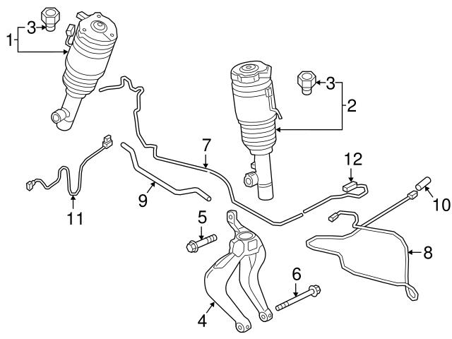 Genuine Volvo 32269552 Air Suspension Strut Set; Front Right - Volvo ...