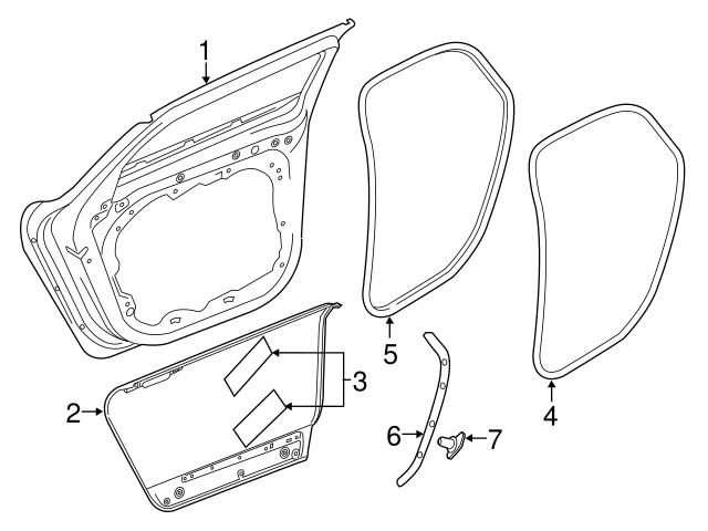 Genuine Volvo 32274034 Door Seal; Right - Volvo | 31395127 31693615