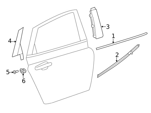 Genuine Volvo 32274401 Door Belt Molding; Left - Volvo | 31479647