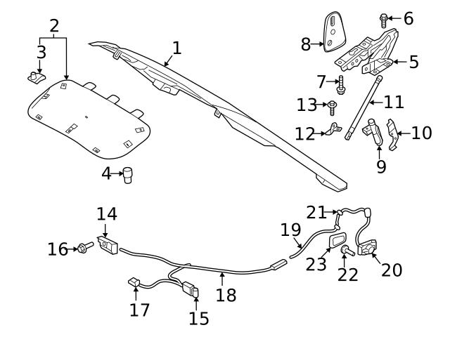 Genuine Volvo 32277484 Hood Release Cable; Left - Volvo