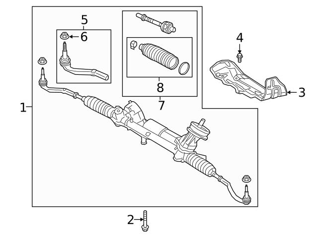 Genuine Volvo 32283512 Tie Rod End; Left - Volvo | 32221545