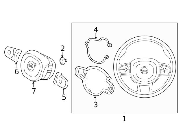 Genuine Volvo 32288780 Steering Wheel - Volvo | 31407814