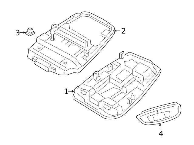 Genuine Volvo 32289774 Dome / Map Lamp Connector; Right | 31479407