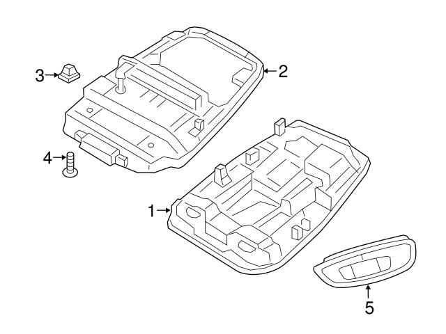 Genuine Volvo 32289792 Dome / Map Lamp Connector; Right | 31425575 ...