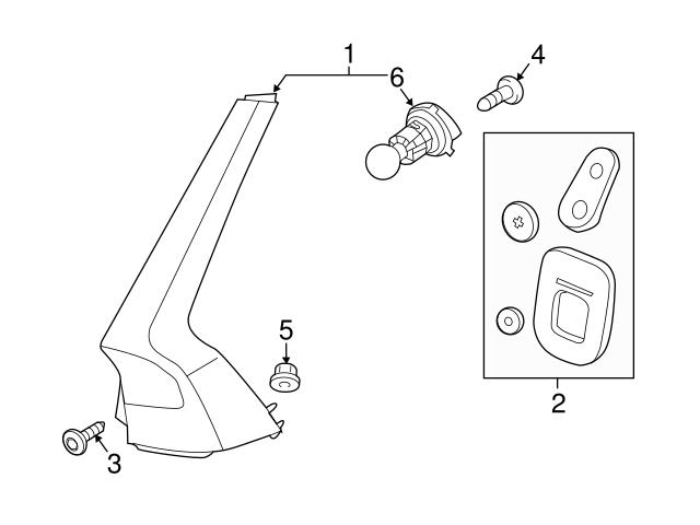 Genuine Volvo 32293885 Tail Light Seal; Left, Right - Volvo | 32228121