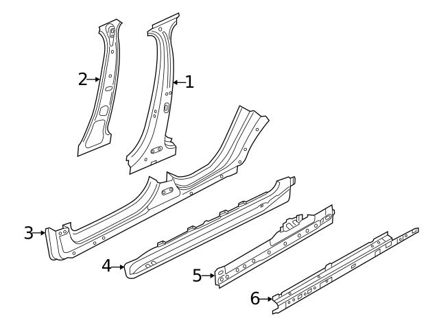 Genuine Volvo 32310039 Rocker Panel; Right - Volvo | 31675828