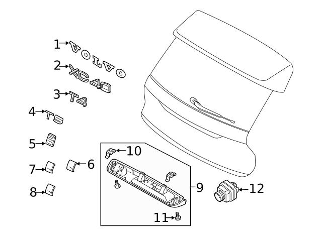 Genuine Volvo 32310964 Liftgate Latch Handle | 31462093 32131902 ...