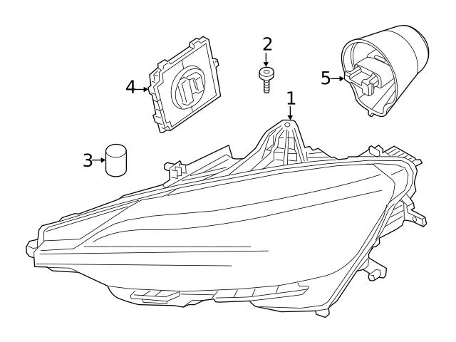 Genuine Volvo 32314194 Headlight Assembly; Left - Volvo | 31656897 ...