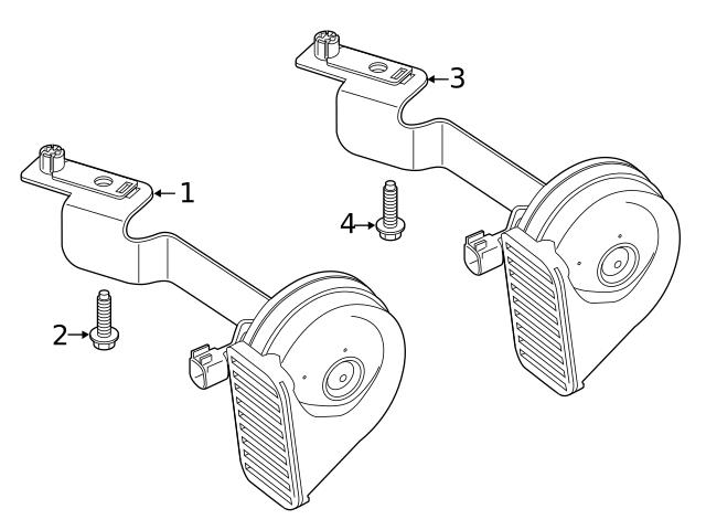 Genuine Volvo 32328578 Horn | 30747616
