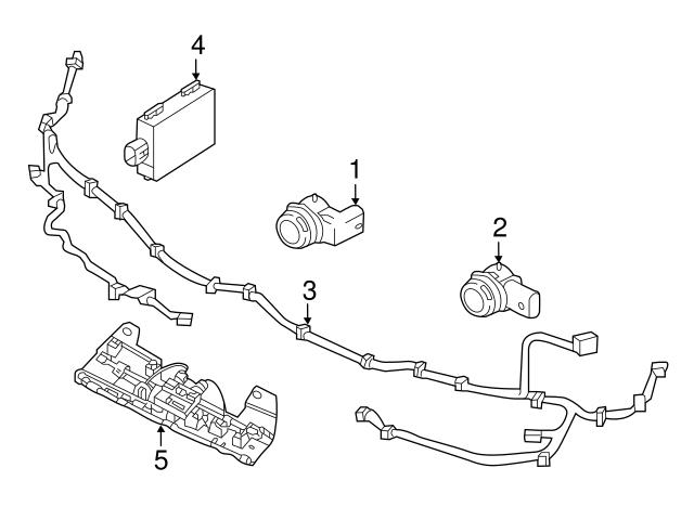 Genuine Volvo 32340780 Blind Spot Detection System Warning Sensor; Left ...