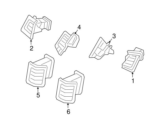 Genuine Volvo 32348332 Dashboard Air Vent; Right Inner | 31417384 32277967