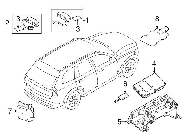 Genuine Volvo 32359358 Navigation Microphone; Front Right | 31472266 ...