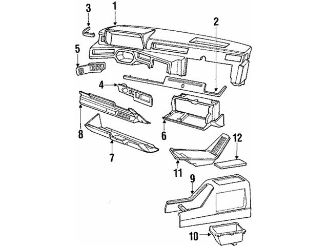 Genuine Volvo 3406516 Instrument Panel Knee Bolster - Volvo