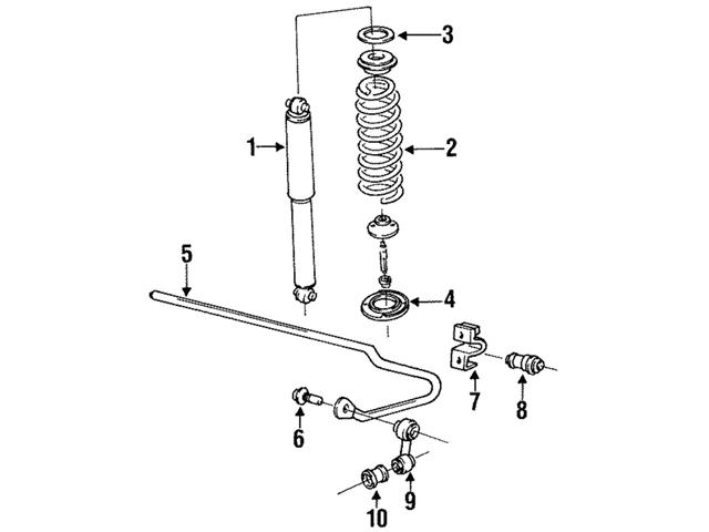 Genuine Volvo 3516803 Shock Absorber; Rear Left or Right - Volvo