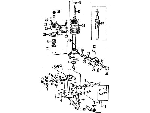 Genuine Volvo 3530485 Suspension Strut; Left - Volvo