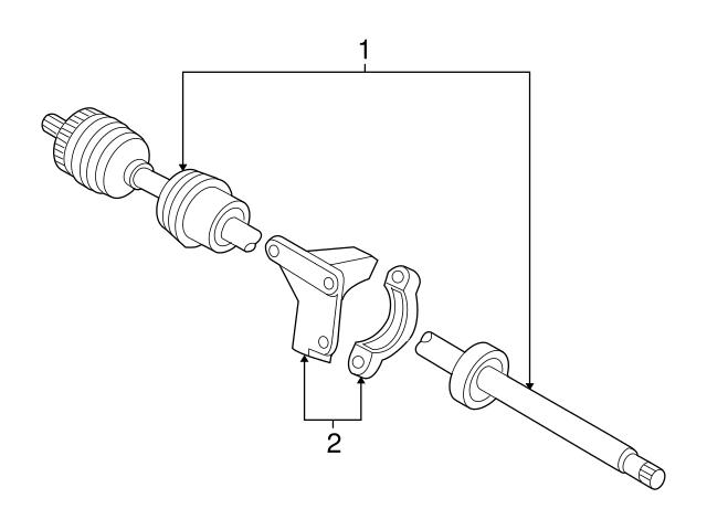 Genuine Volvo 36000561 CV Axle Assembly; Right, Front Right Right - Volvo
