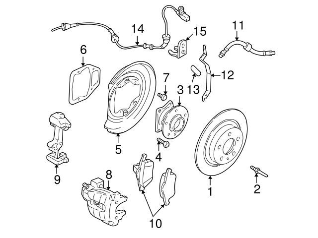 Genuine Volvo 36000729 Brake Caliper Bracket; Left, Right - Volvo