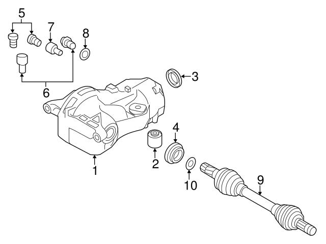 Genuine Volvo 36000931 CV Axle Assembly; Left, Right, Rear - Volvo