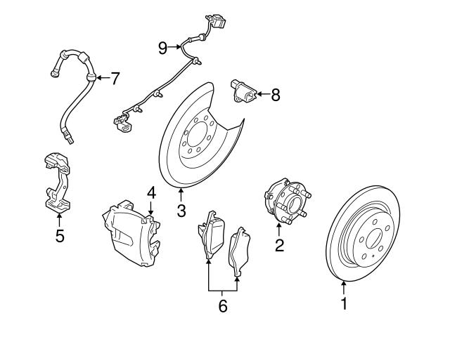 Genuine Volvo 36001765 Brake Caliper; Rear Left - Volvo | 36001703