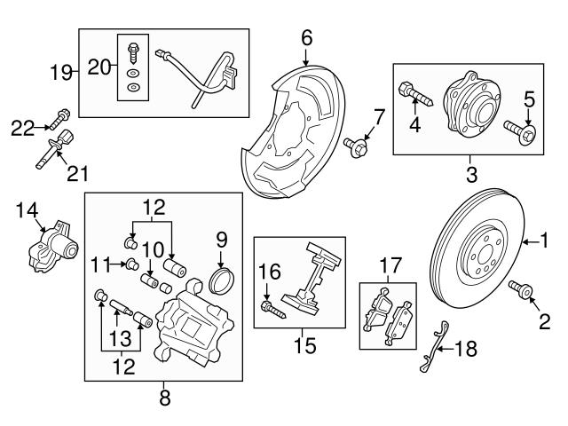 Genuine Volvo 36010011 Brake Caliper Bracket; Left, Right, Rear - Volvo