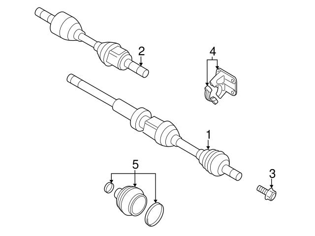 Genuine Volvo 36010054 CV Axle Assembly; Left - Volvo