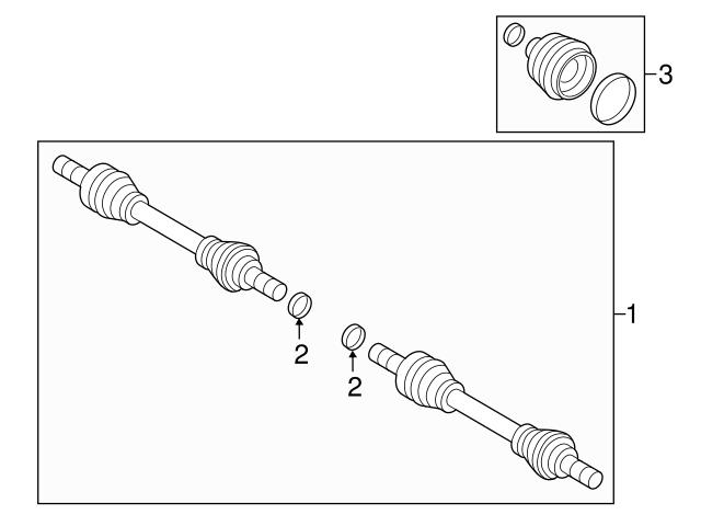 Genuine Volvo 36010091 CV Axle Assembly; Left, Right - Volvo