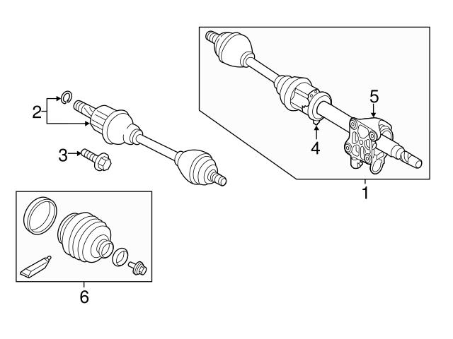 Genuine Volvo 36010214 CV Axle Assembly; Right - Volvo | 36010056