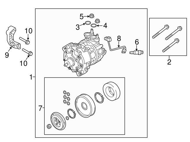 Genuine Volvo 36010353 Air Brake Compressor Head Assembly - Volvo