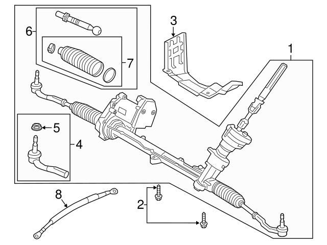 Genuine Volvo 36010518 Rack & Pinion Complete Unit | 36003004 36003045 ...
