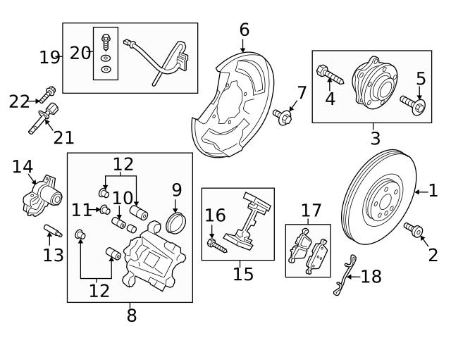 Genuine Volvo 36011656 Brake Caliper; Rear Left - Volvo