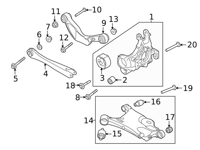 Genuine Volvo 36011680 Control Arm; Rear Right Lower - Volvo | 32246509