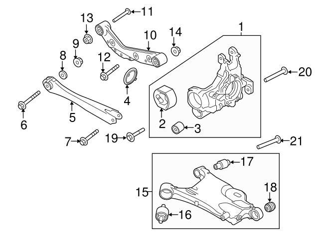 Genuine Volvo 36011685 Control Arm; Rear Left Lower - Volvo | 32246514