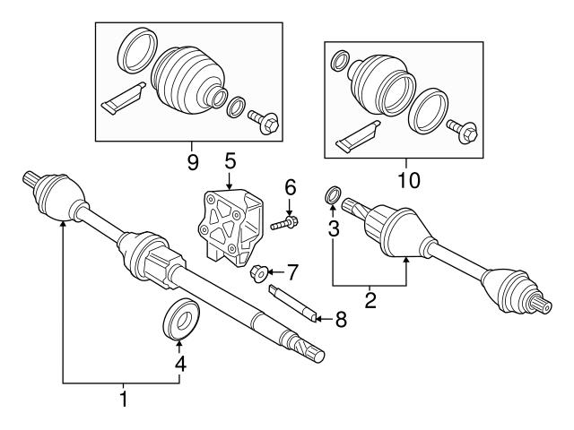 Genuine Volvo 36011805 CV Axle Assembly; Left | 36010175 36011789