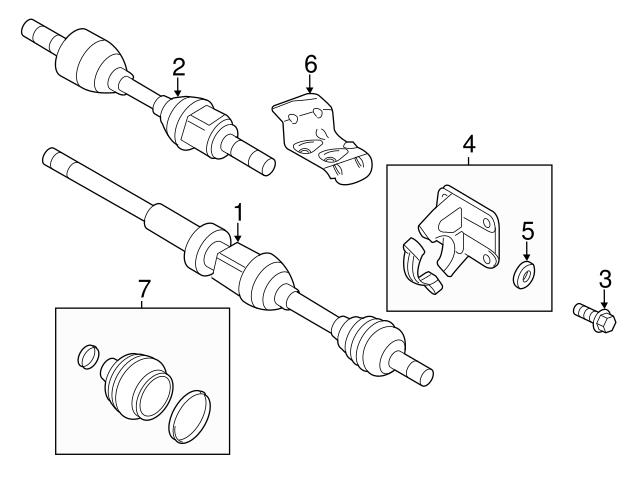Genuine Volvo 36012410 CV Axle Assembly; Right - Volvo | 36001460 36001816