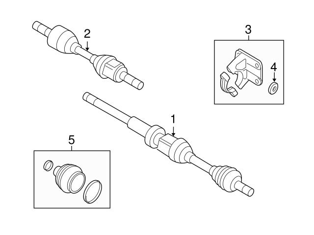 Genuine Volvo 36012415 CV Axle Assembly; Left - Volvo | 36001813 36002544
