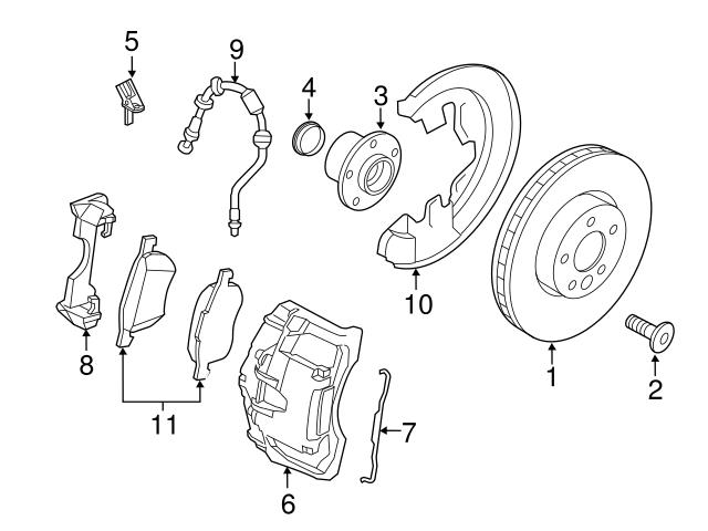 Genuine Volvo 36012492 Brake Caliper; Right, Front Right Right - Volvo