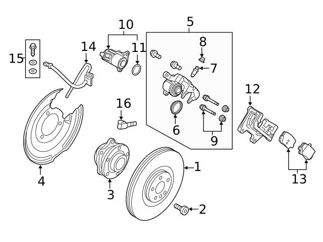 Genuine Volvo 36012651 Brake Caliper; Rear Right - Volvo