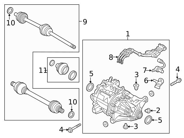 Genuine Volvo 36012733 CV Axle Assembly; Right, Rear Right Right ...