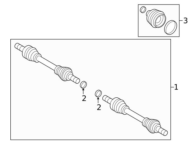 Genuine Volvo 36012851 CV Axle Assembly; Left, Right - Volvo