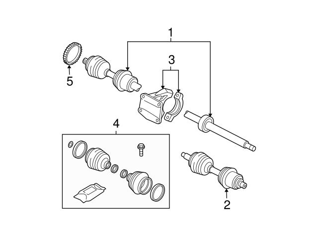 Genuine Volvo 36051049 CV Axle Assembly; Left - Volvo | 8603886