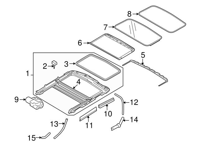 Genuine Volvo 39800564 Sunroof Molding - Volvo